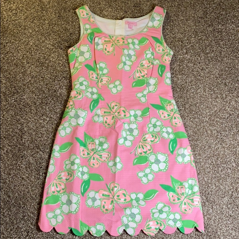 Lilly Pulitzer Nina Shift Dress Butterfly Print - Gem